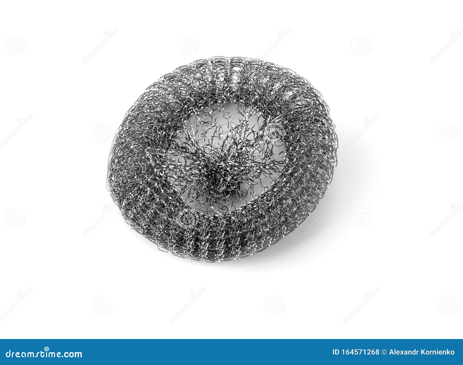 Metal sponge on a white stock photo. Image of isolated - 164571268