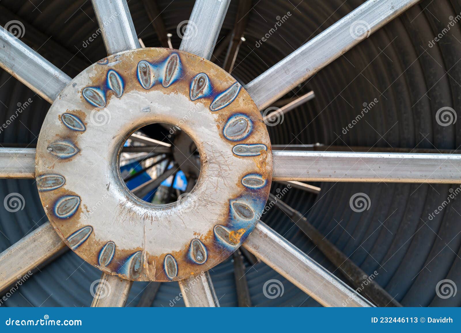 Metal Spool of Heavy Conduit Stock Image - Image of construction ...