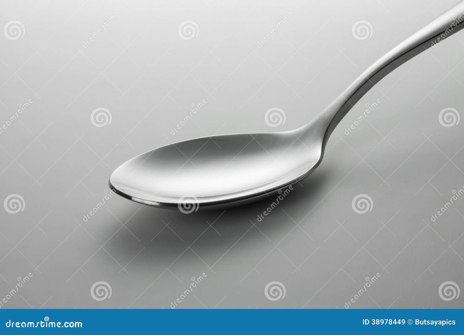 Metal spoon. stock image. Image of shiny, utensil, dinner - 38978449