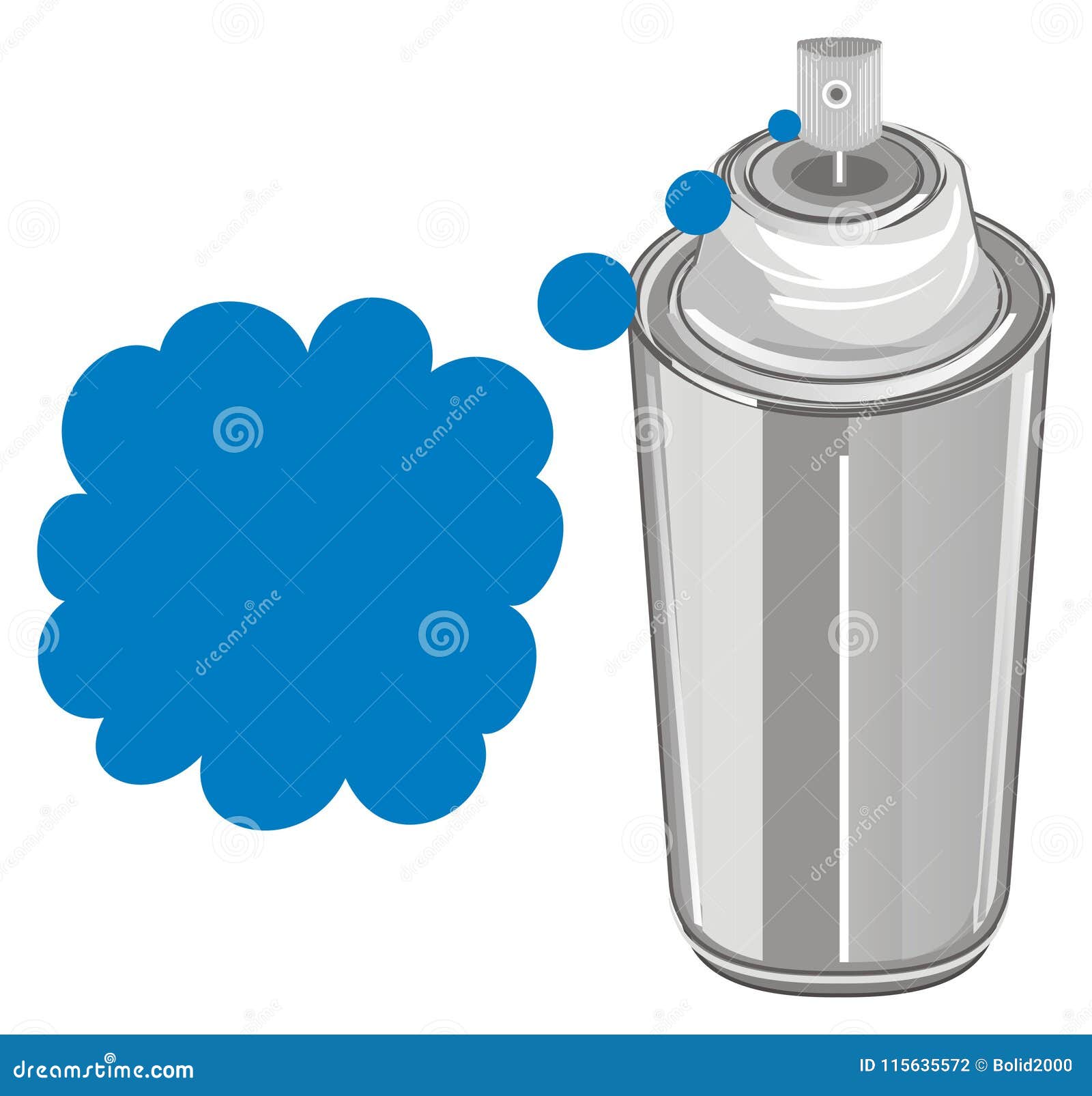 Spray Paint and Blue Object Stock Illustration - Illustration of spray ...