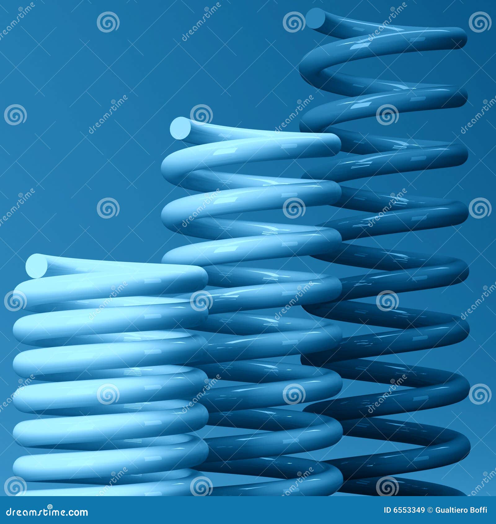 Metal Spring Silver Realistic Set With Swirls Isolated Vector ...