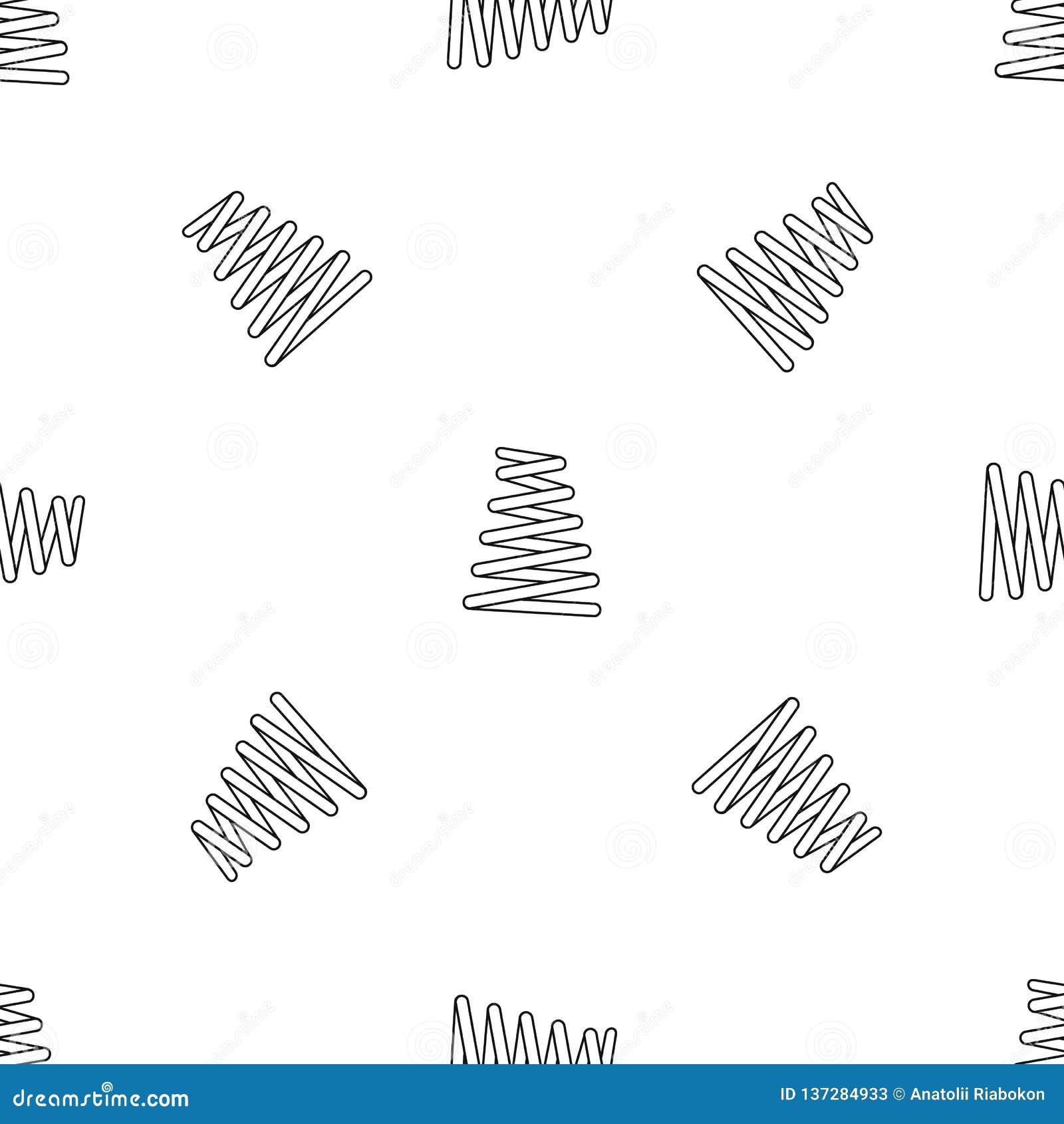 Metal Spring Coil Pattern Seamless Vector Stock Vector - Illustration ...