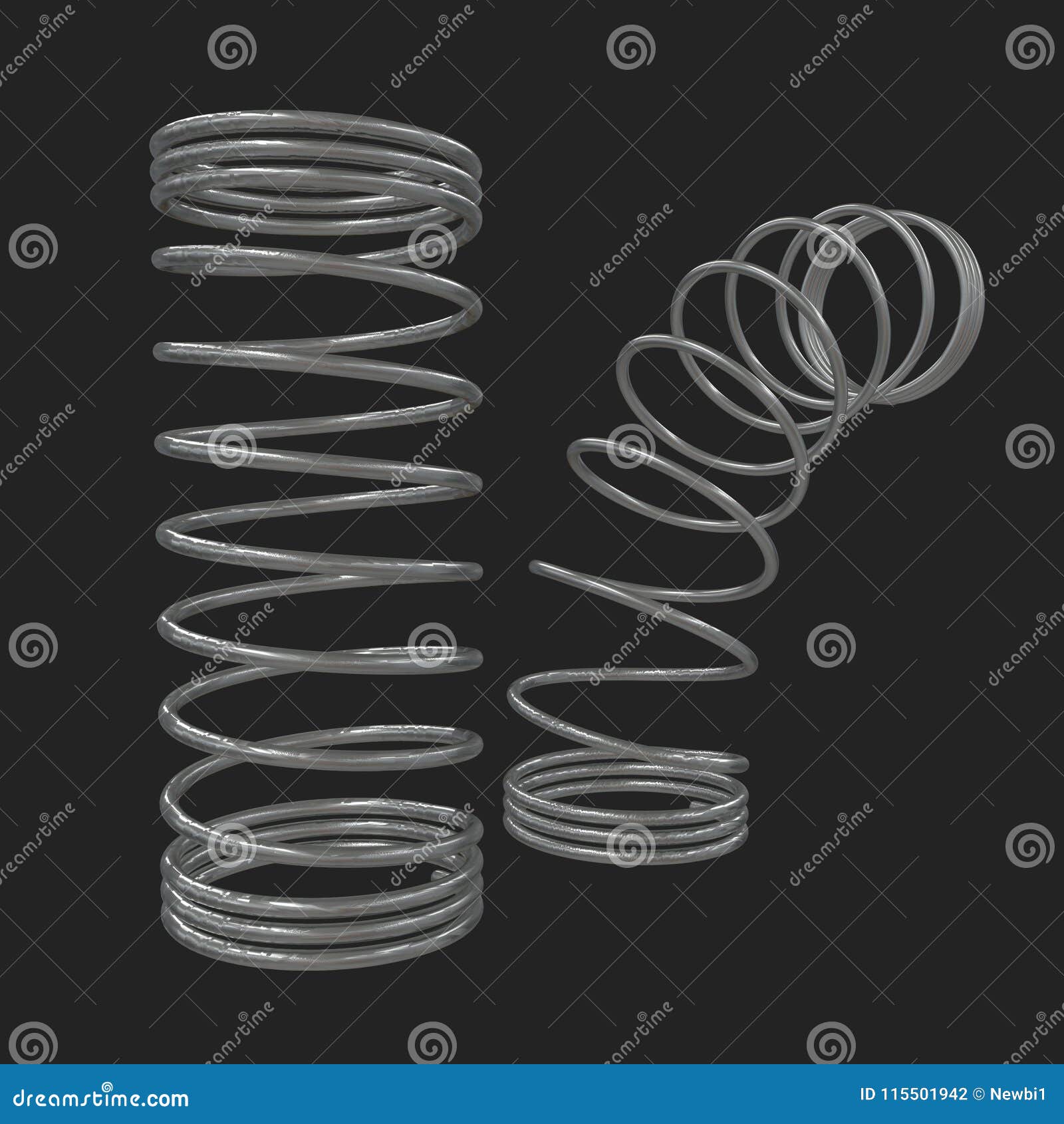 Metal spring 3d stock illustration. Illustration of curve - 115501942