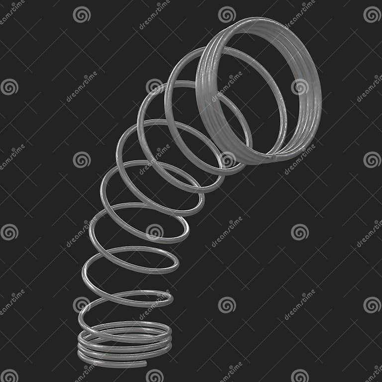 Metal spring 3d stock illustration. Illustration of abstract - 116047616