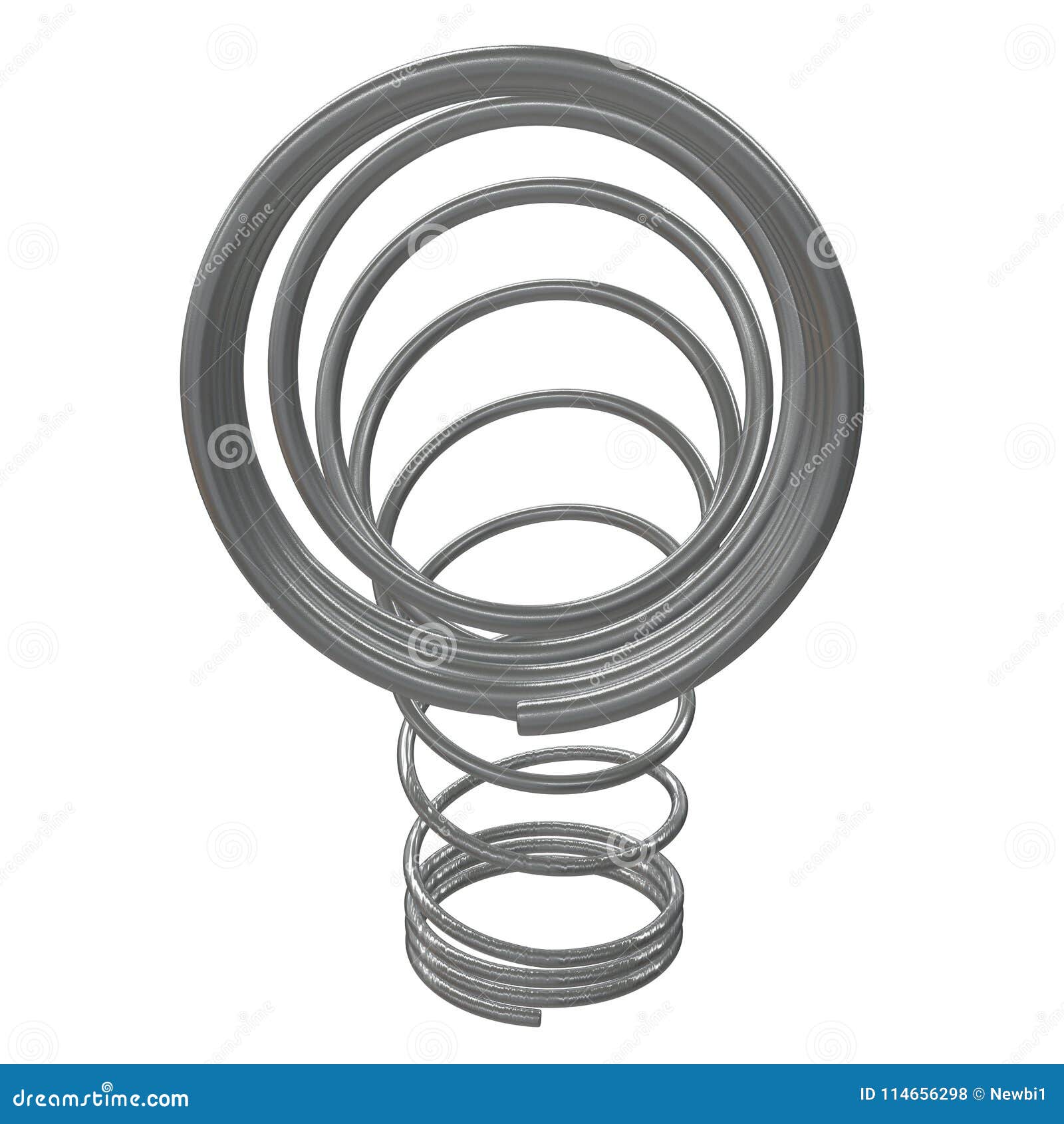 Metal spring 3d stock illustration. Illustration of metal - 114656298
