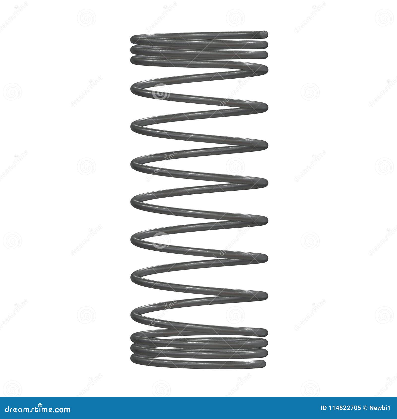 Metal spring 3d stock illustration. Illustration of isolated - 114822705