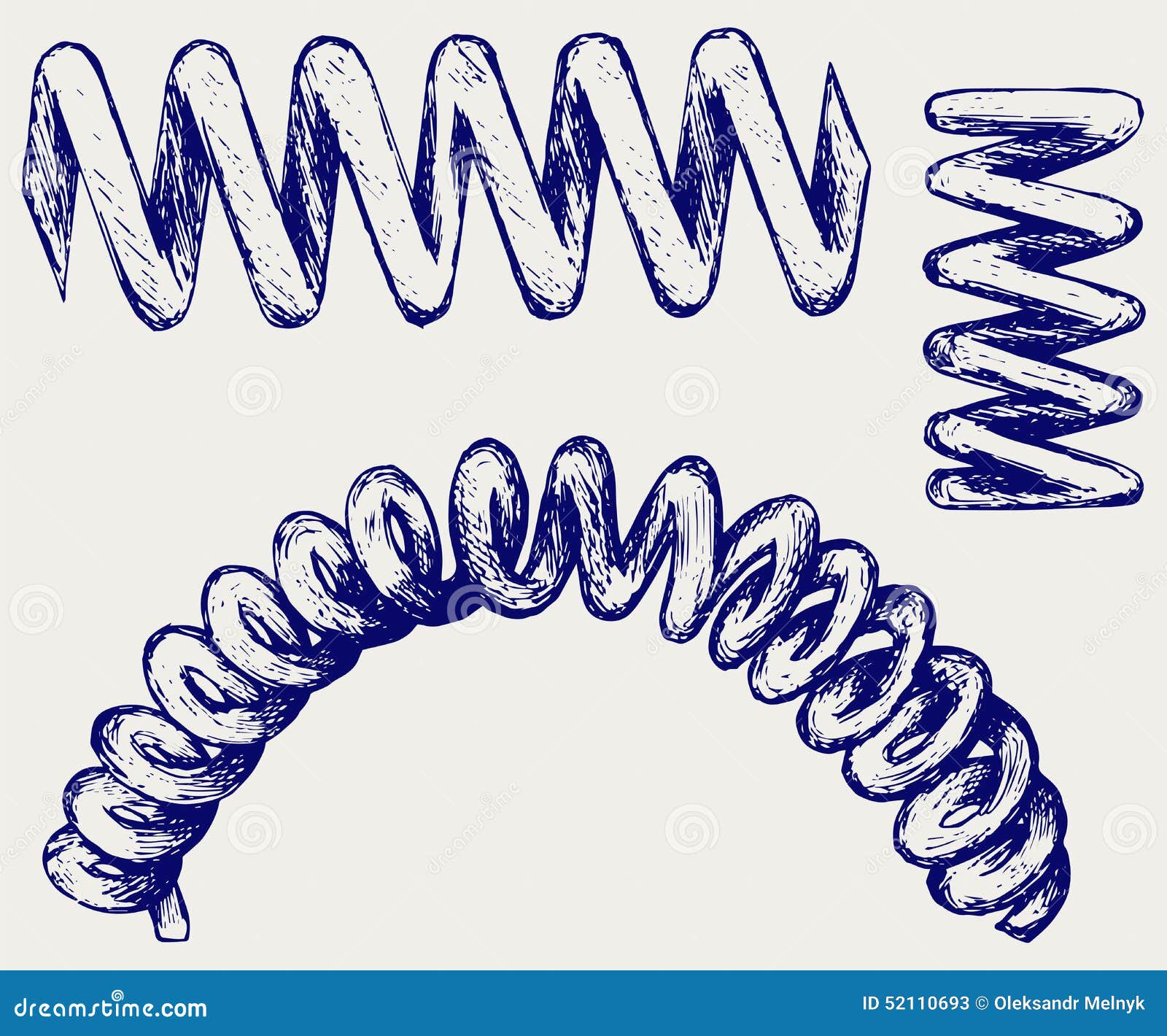 Metal spring stock vector. Illustration of artwork, design - 52110693