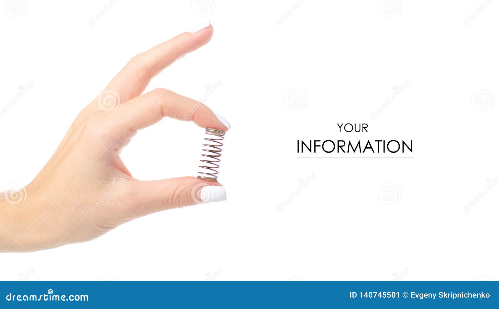 Metal Spring in a Hand Pattern Stock Image - Image of adult, caucasian ...