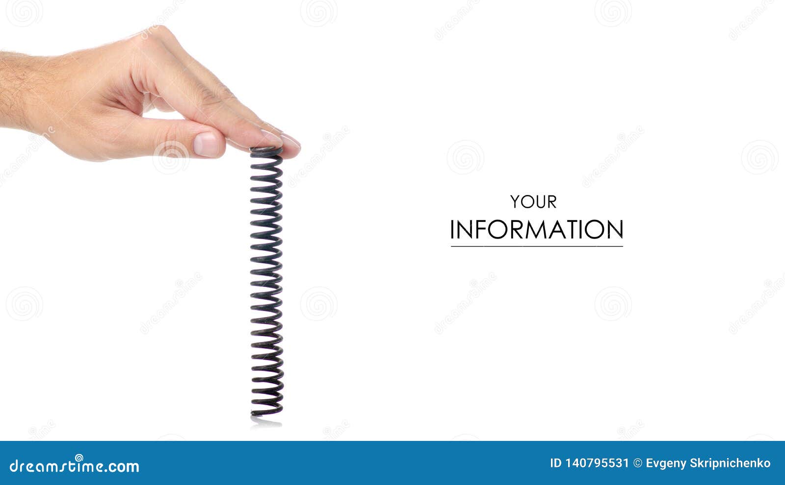 Metal Spring in a Hand Pattern Stock Image - Image of concept, circle ...