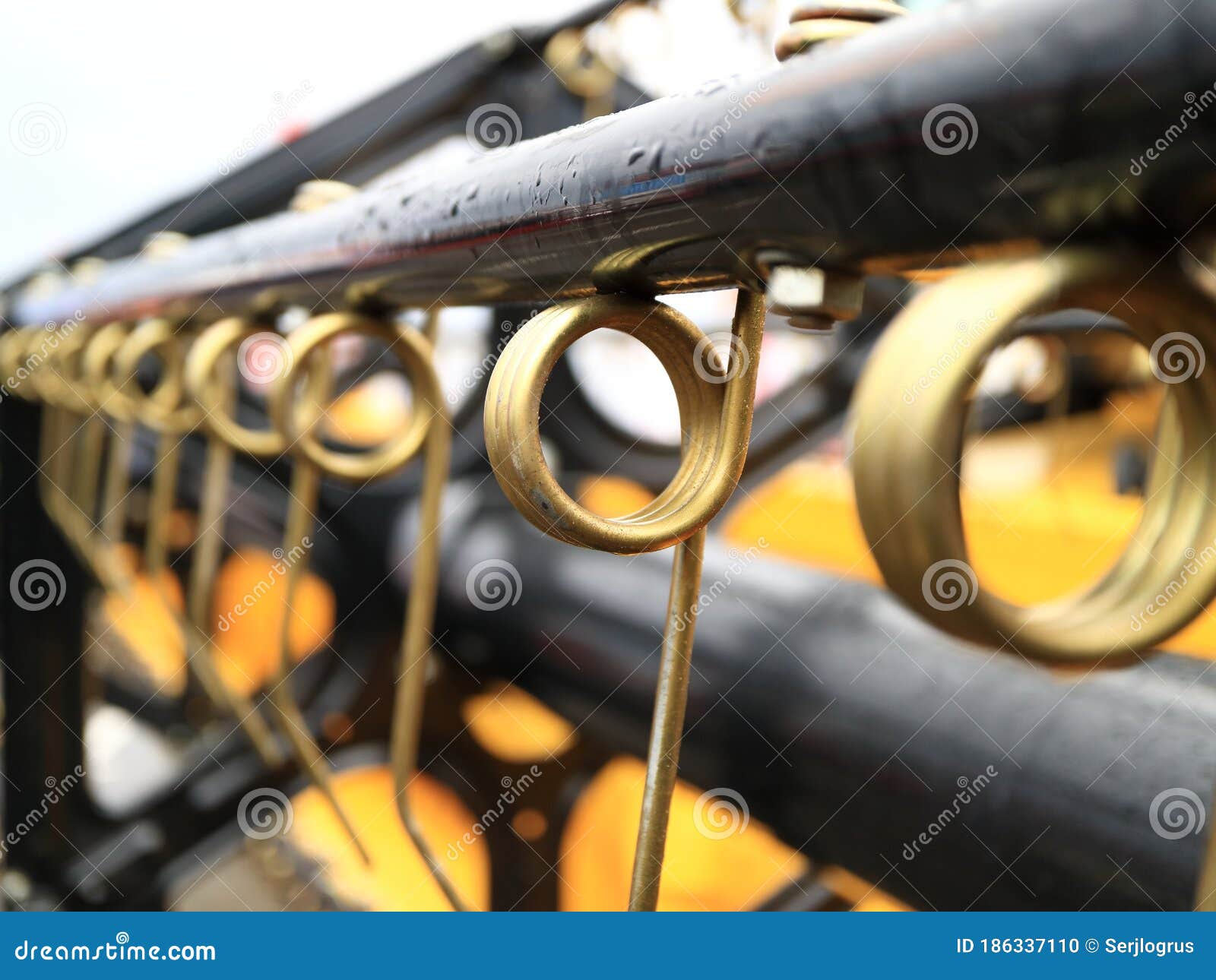Metal Spring on the Header. Spring on the Combine Stock Photo - Image ...