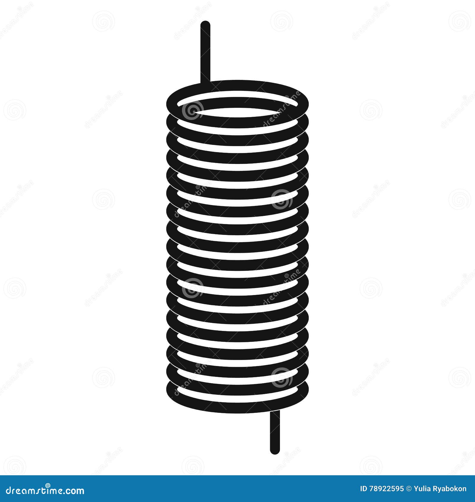Metal Spring Icon, Simple Style Stock Vector - Illustration of metallic ...
