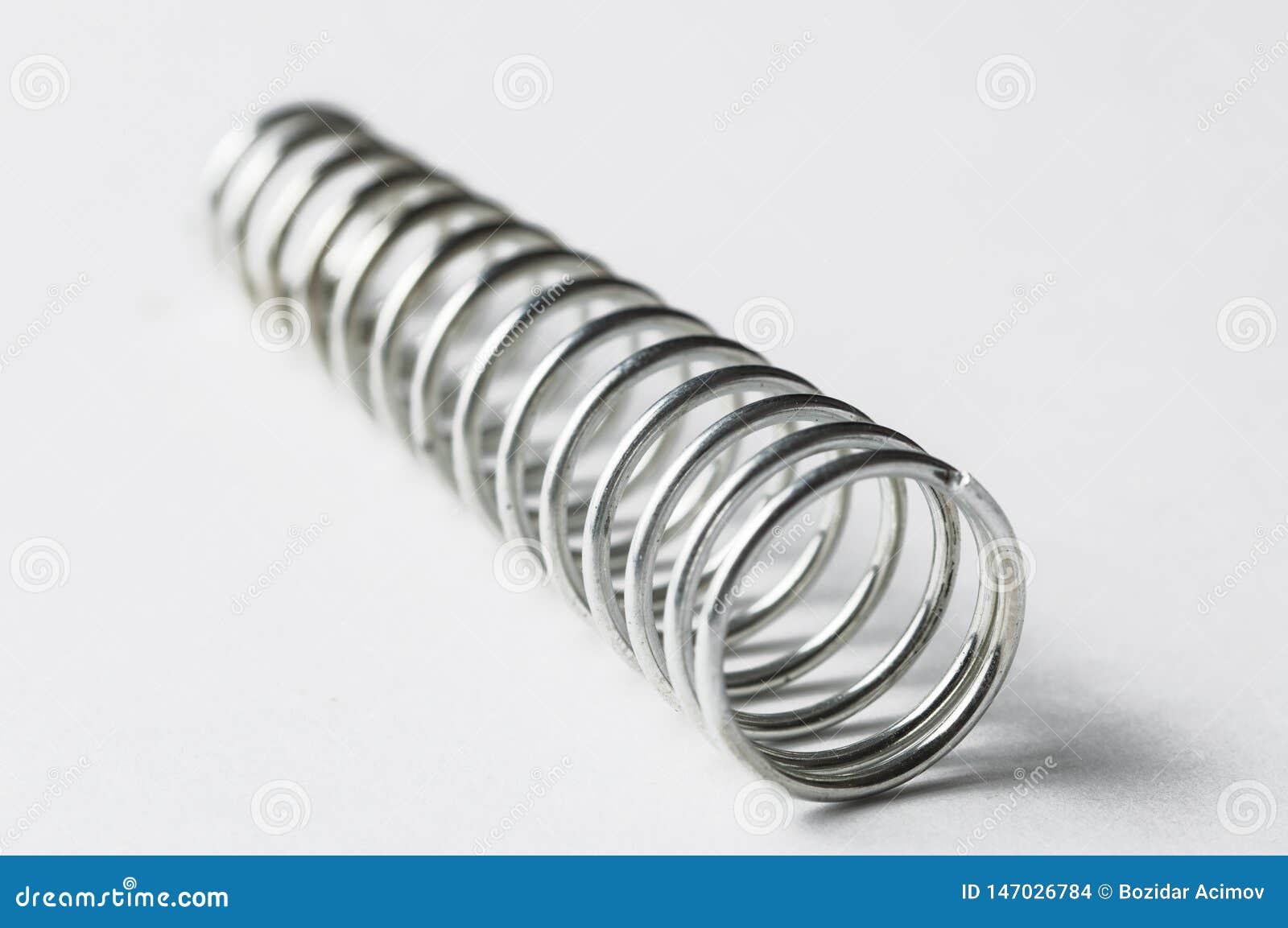 Metal Spring Isolated on White Background Stock Photo - Image of curve ...