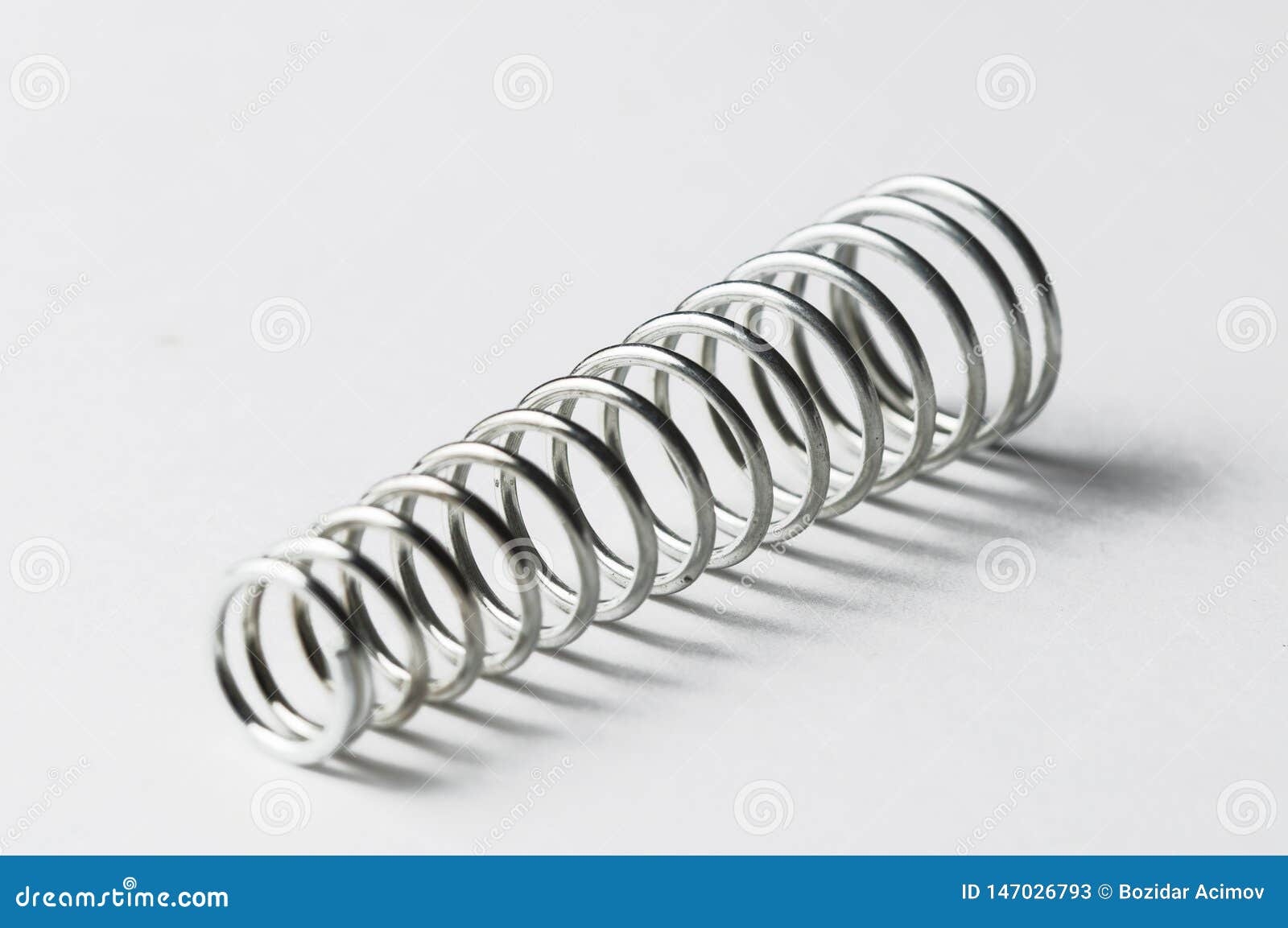 Metal Spring Isolated on White Background Stock Image - Image of circle ...