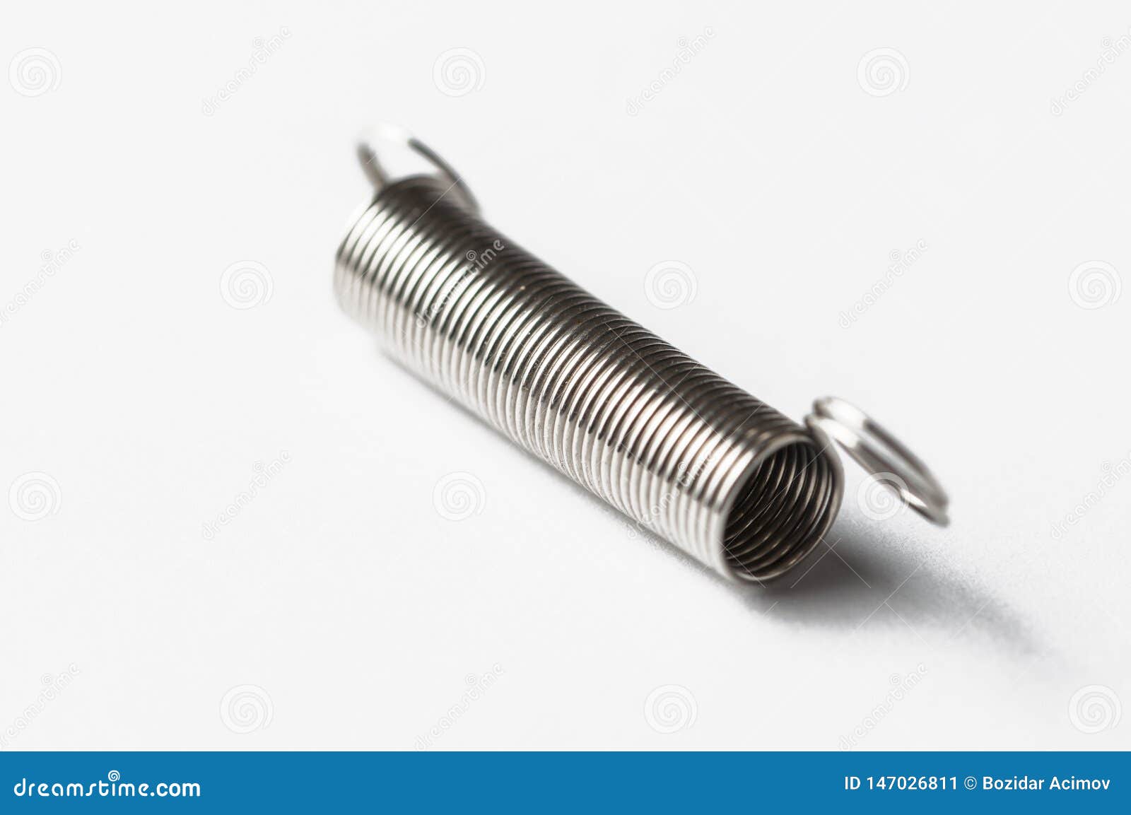 Metal Spring Isolated on White Background Stock Image - Image of steel ...