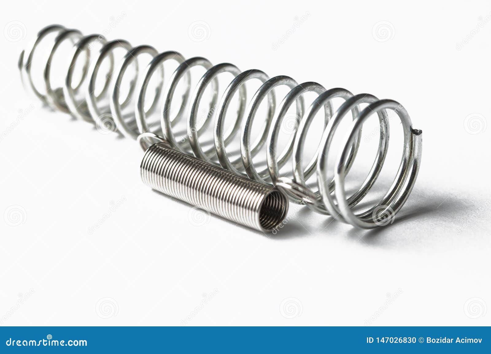 Metal Spring Isolated on White Background Stock Photo - Image of close ...