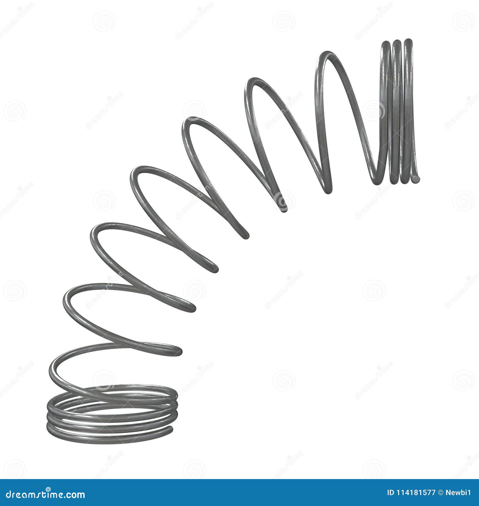 Metal spring 3d stock illustration. Illustration of design - 114181577