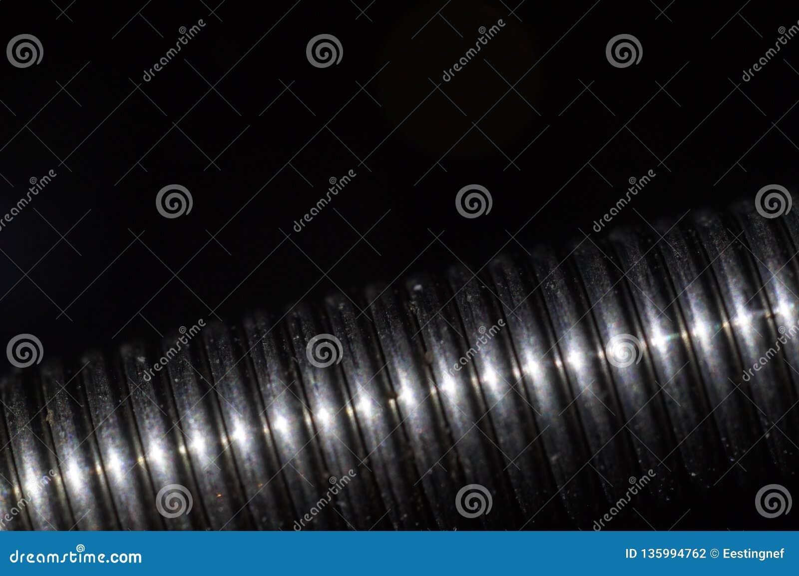 Metal Spring. Macro Close Up Stock Photo - Image of engine, macro ...