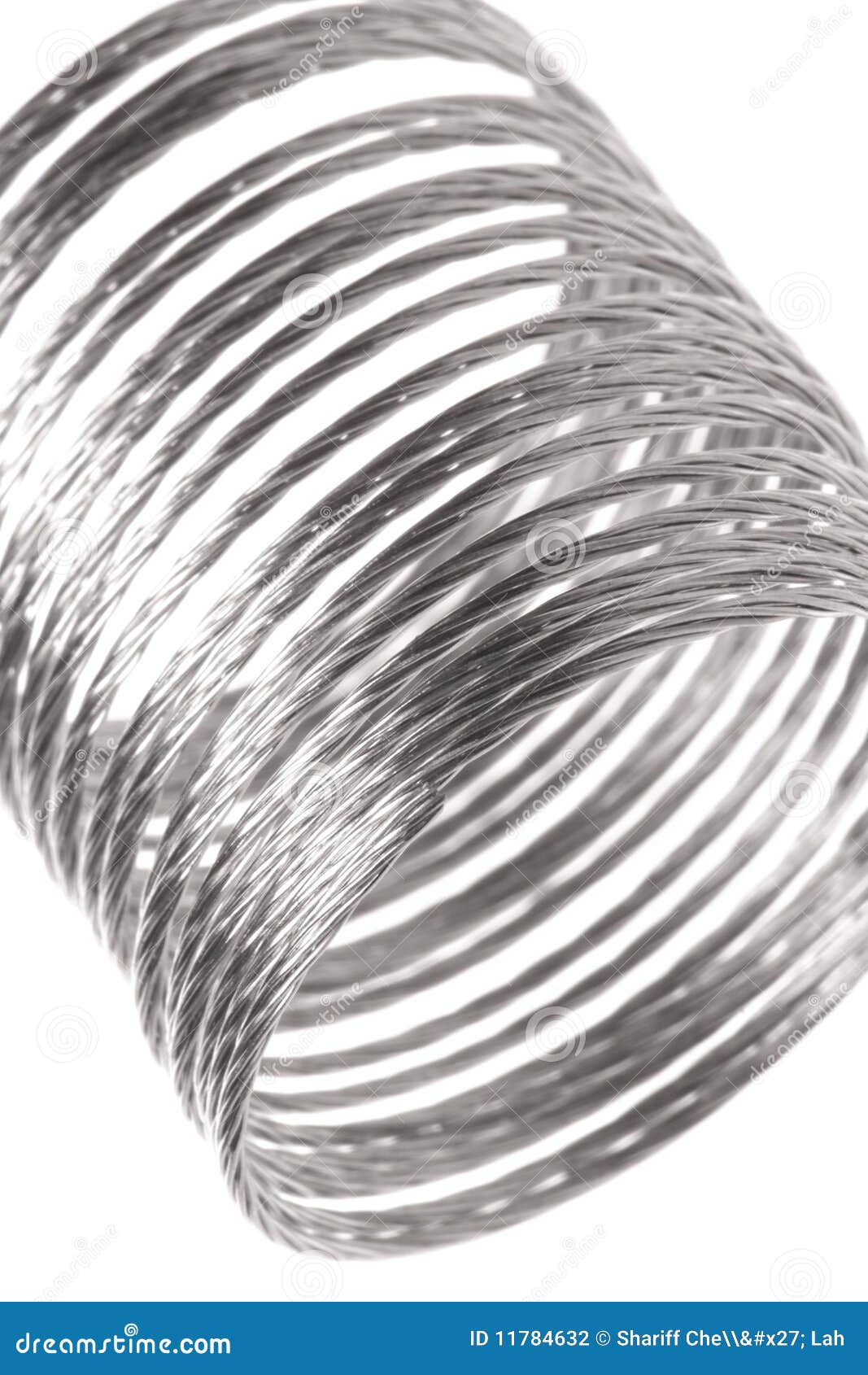 Metal Spring Macro Isolated Stock Photo - Image of metallic, springs ...