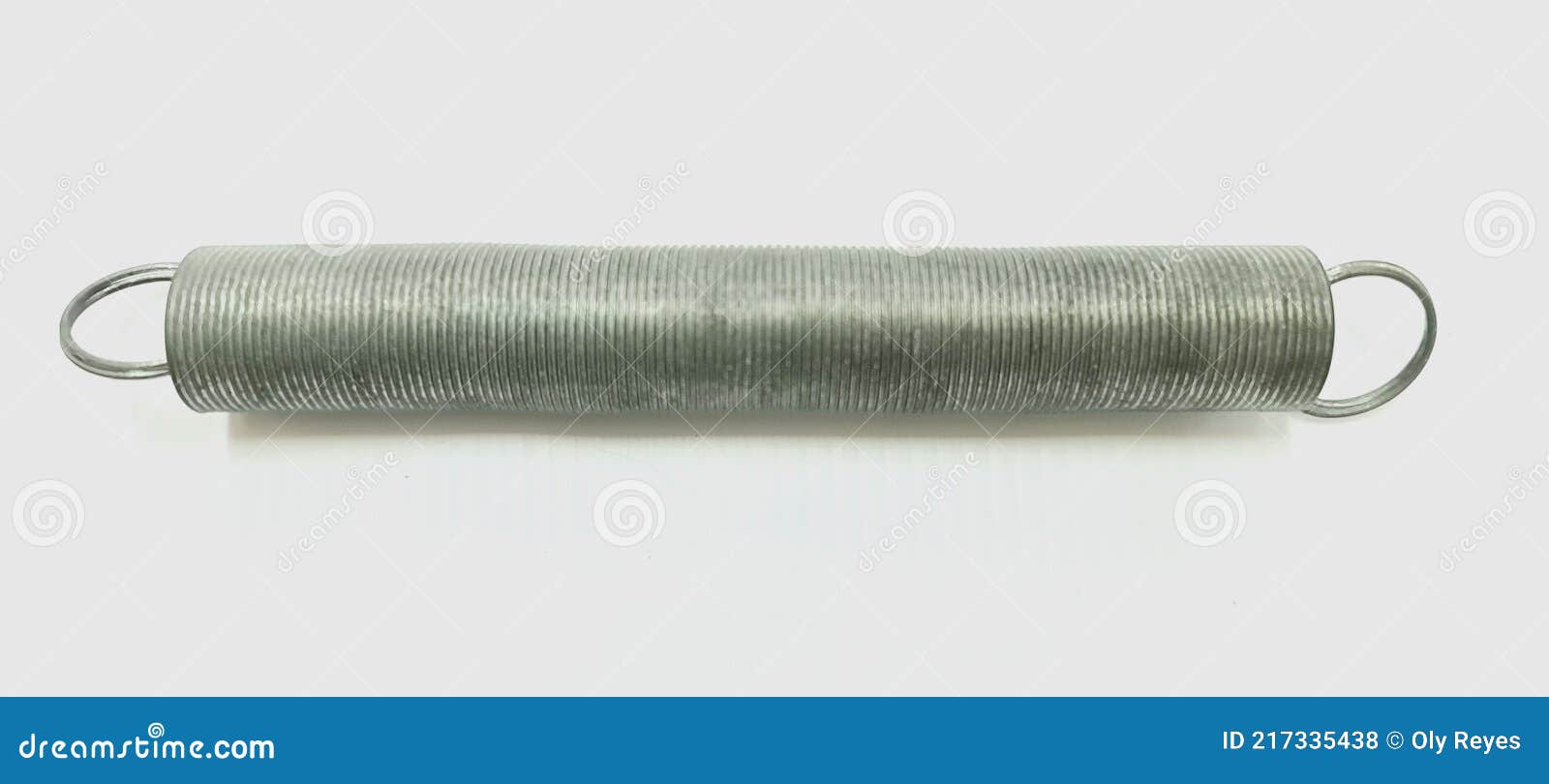 A Metal Spring for Physics Experiments Stock Photo - Image of wood ...