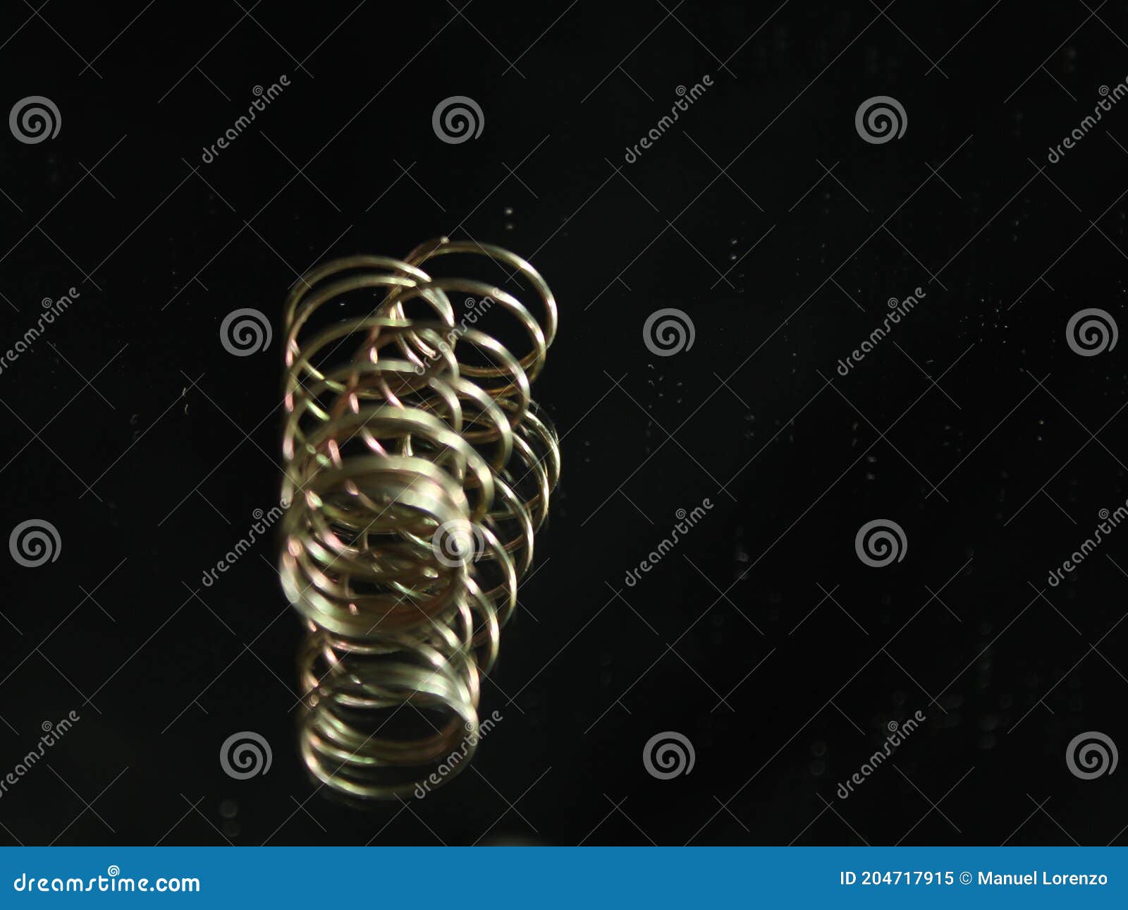 Metal Spring Round Helical Spiral Reflection Elastic Stock Image ...