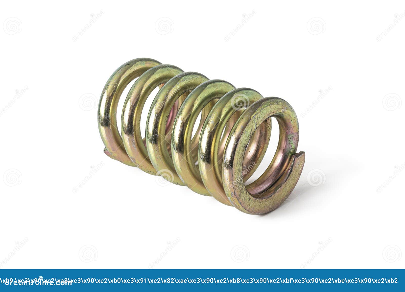 Metal Spring with Thick Cross Section Stock Photo - Image of shiny ...