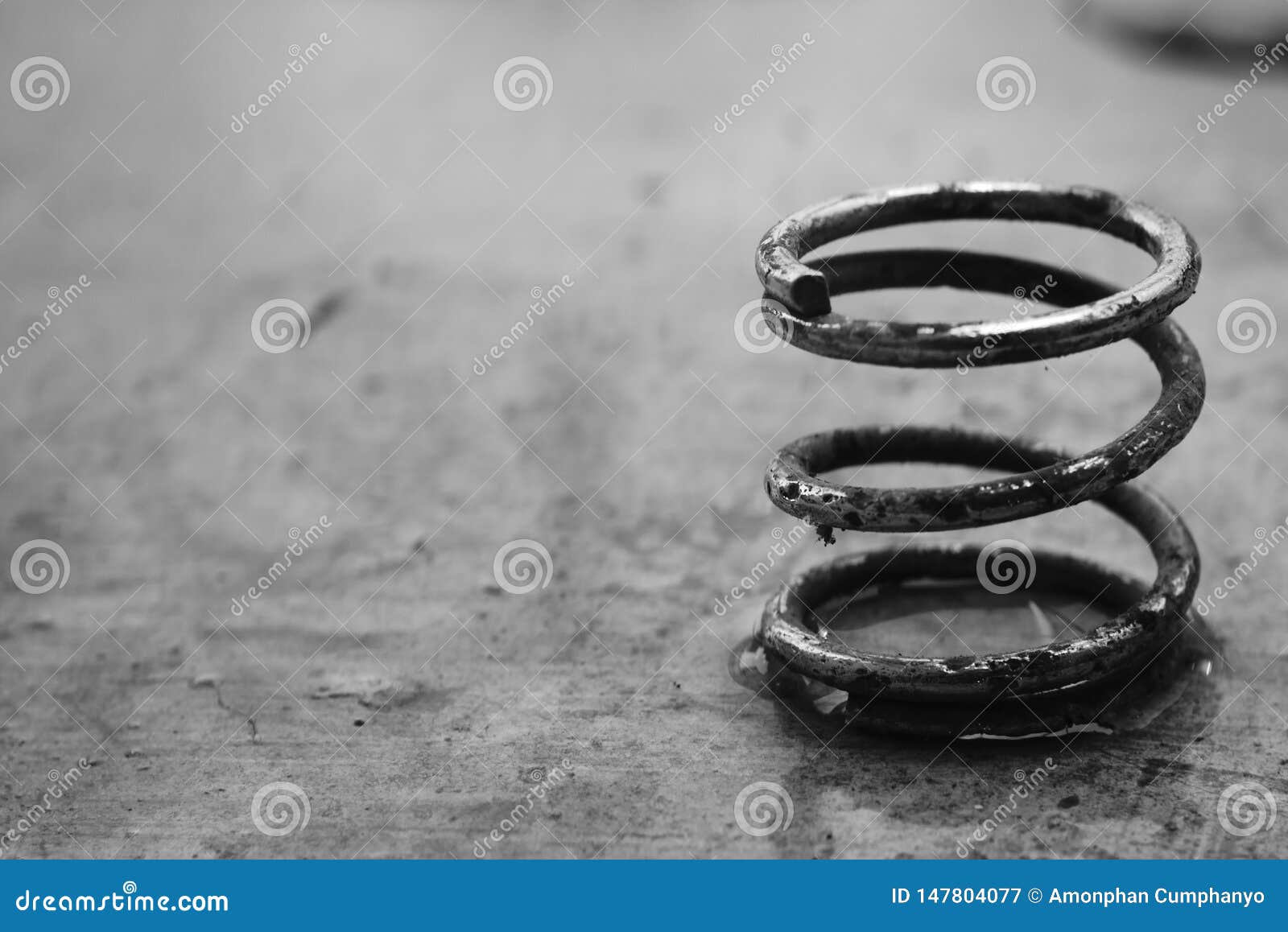 Close Up Metal Spring and Black Background Stock Image - Image of color ...