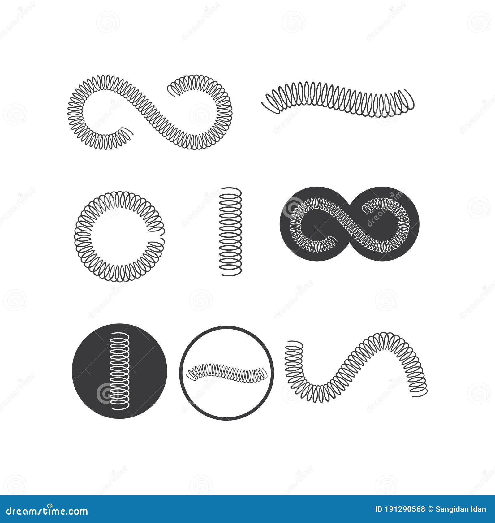 Metal Spring Vector Icon Illustration Design Stock Vector ...