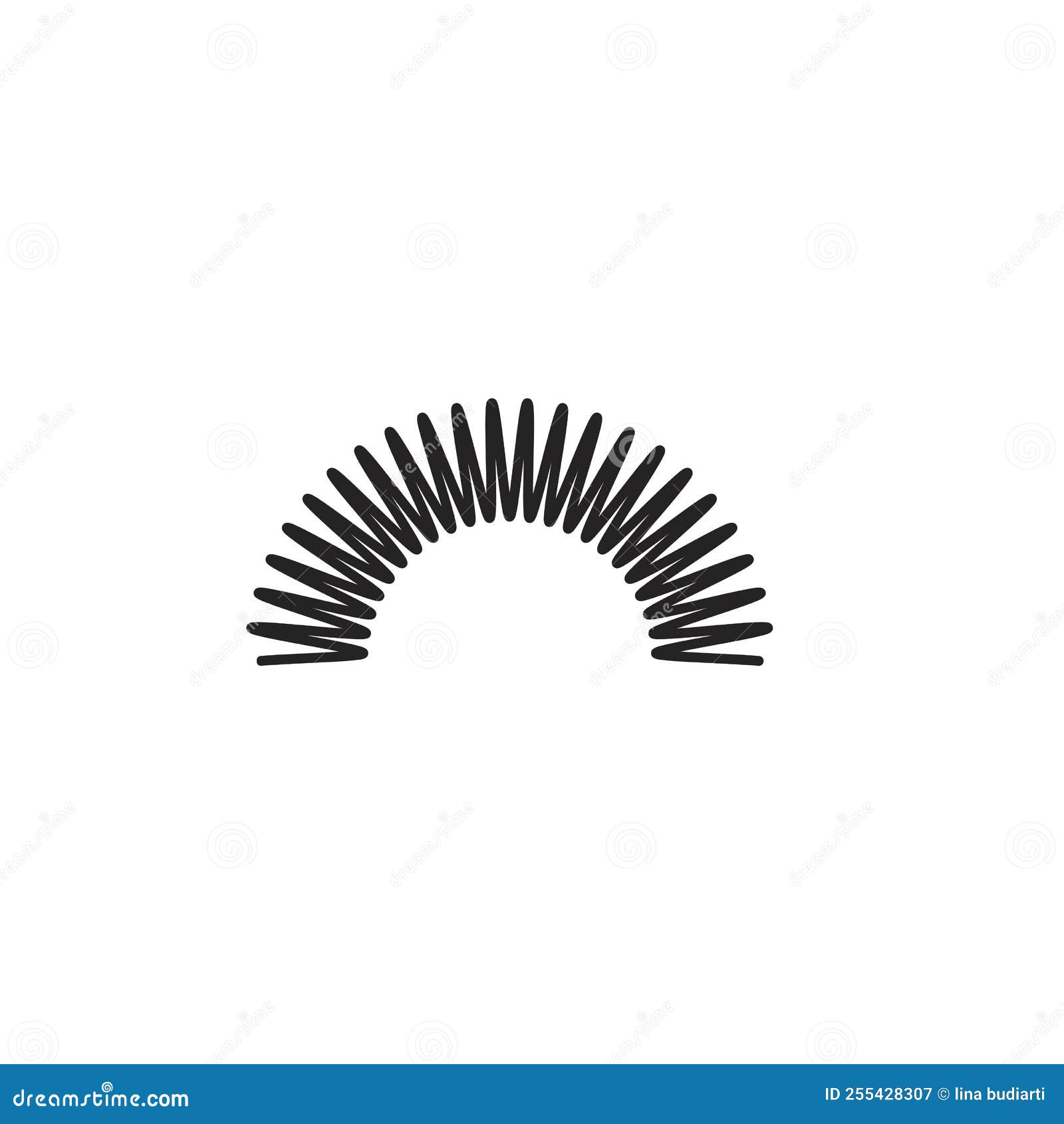 Metal spring vector icon stock vector. Illustration of suspension ...