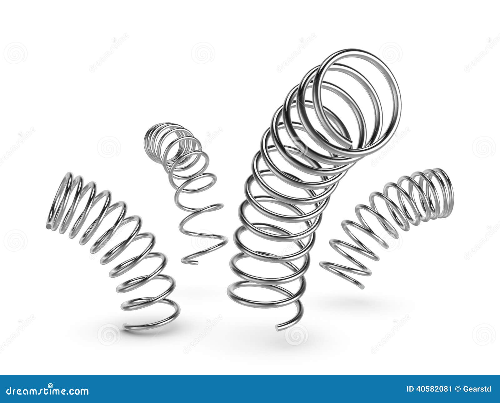 Metal Spring on White Background Stock Illustration - Illustration of ...