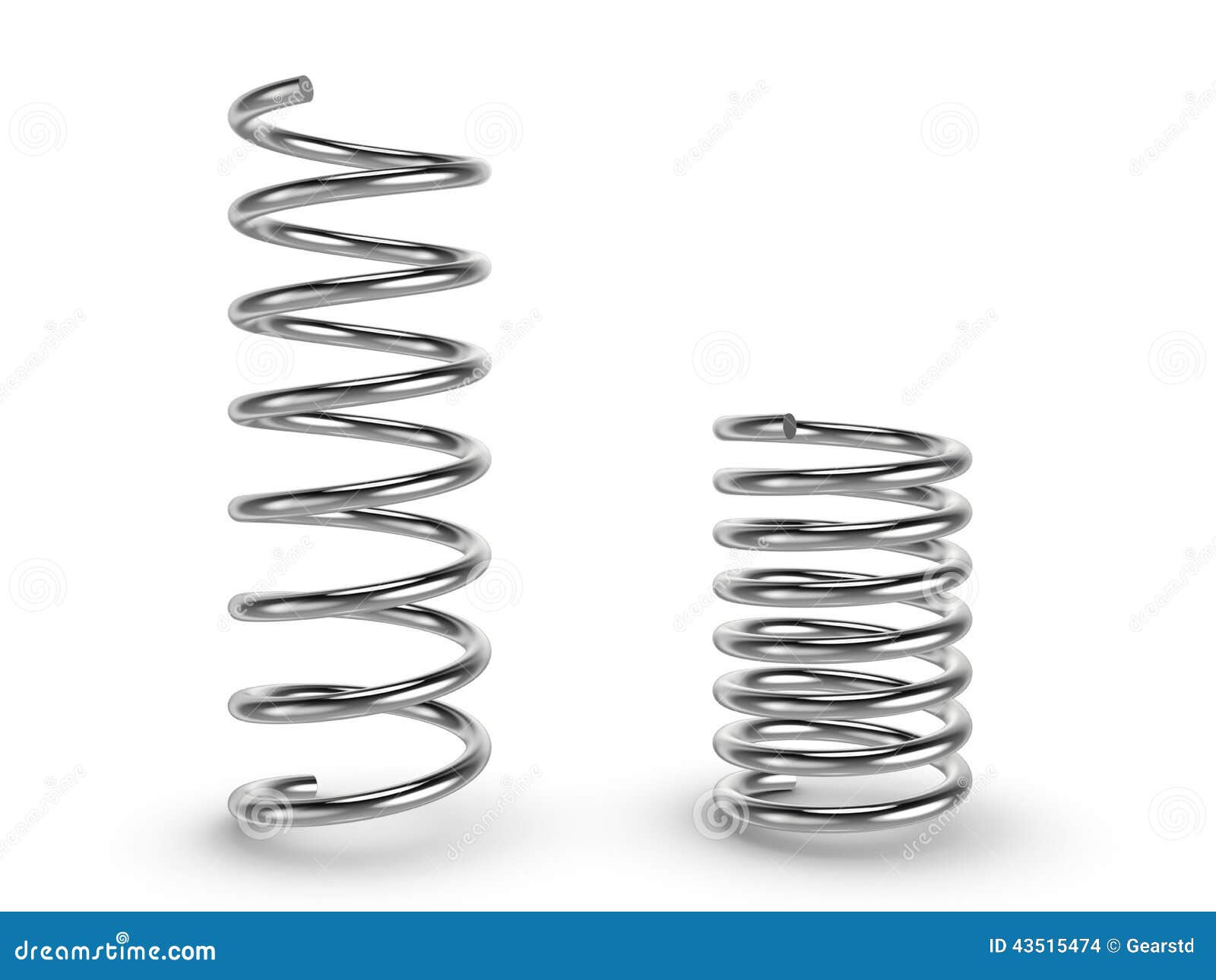 Metal Spring on White Background Stock Illustration - Illustration of ...