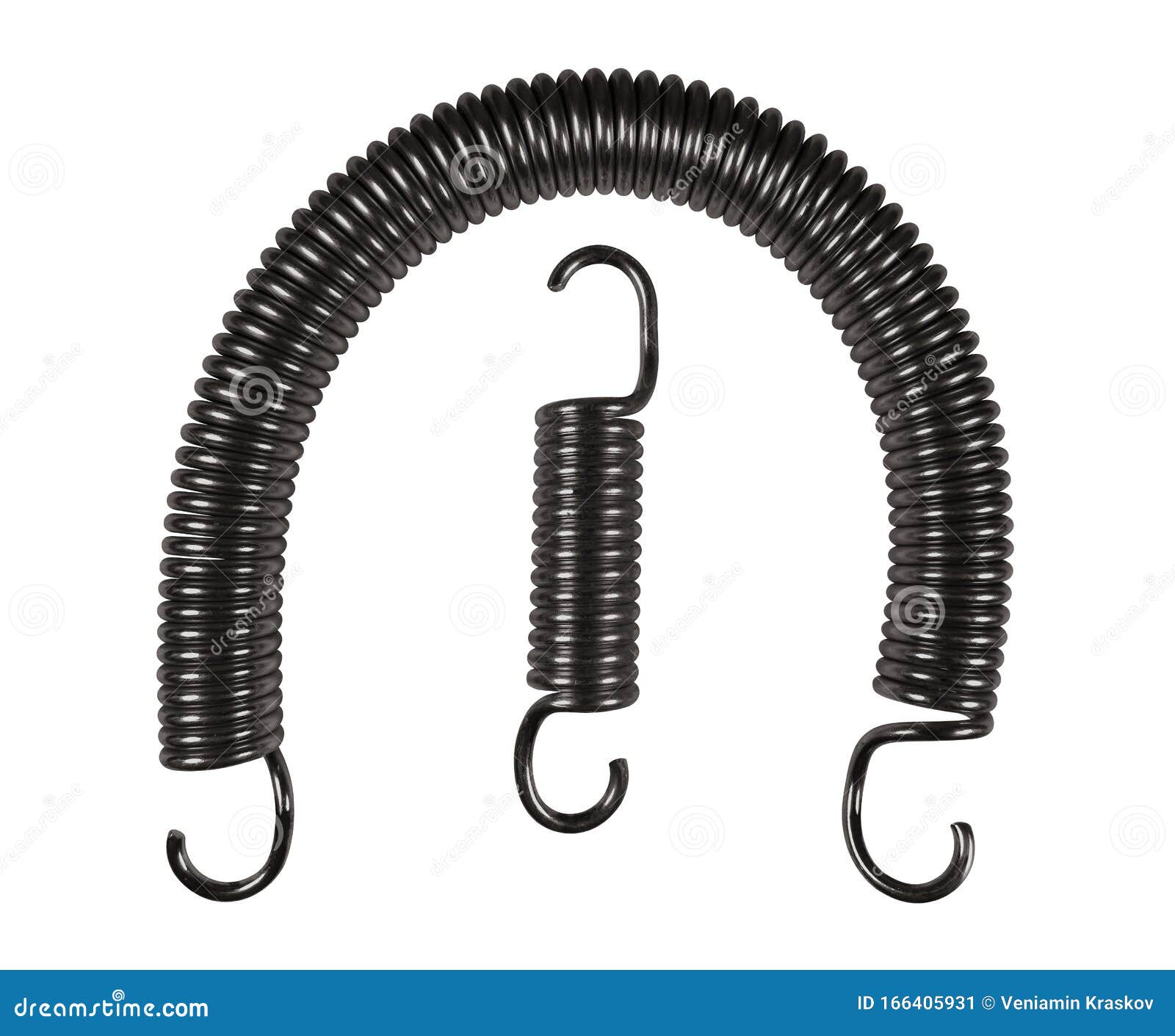 Metal springs isolated stock image. Image of chrome - 166405931
