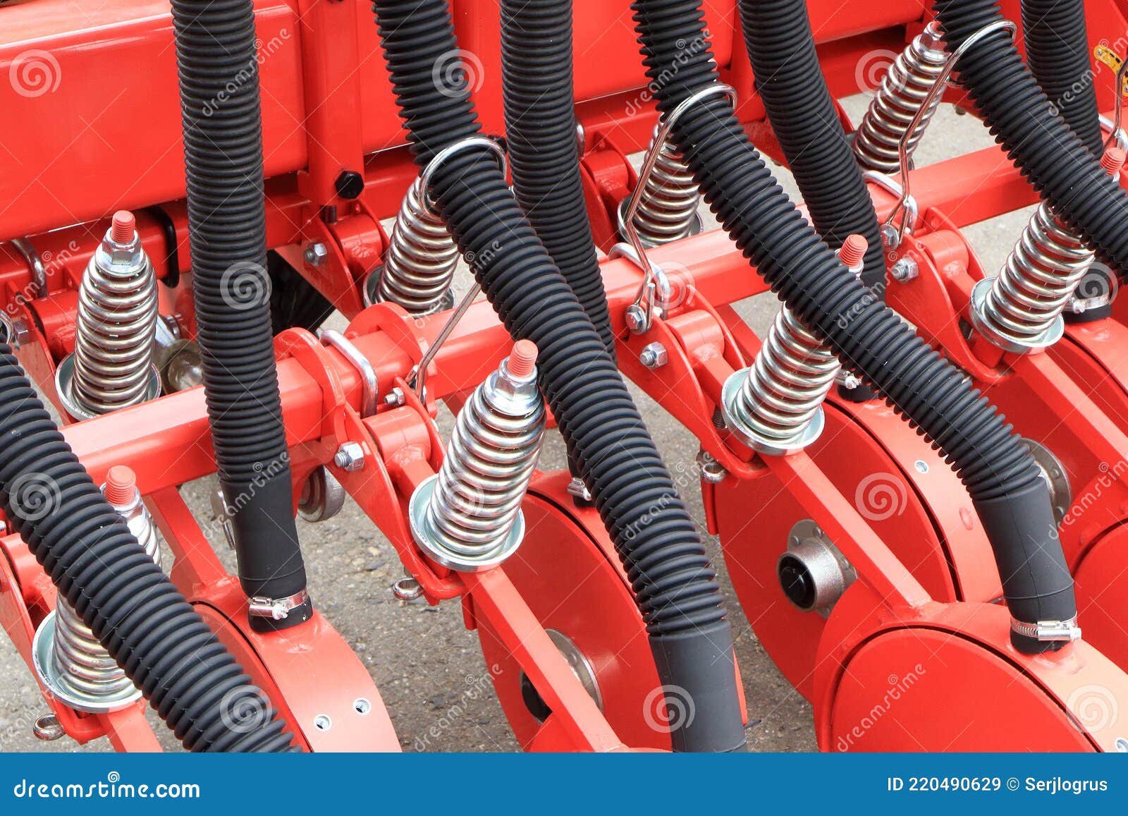Metal springs. Row drill stock image. Image of engineering - 220490629