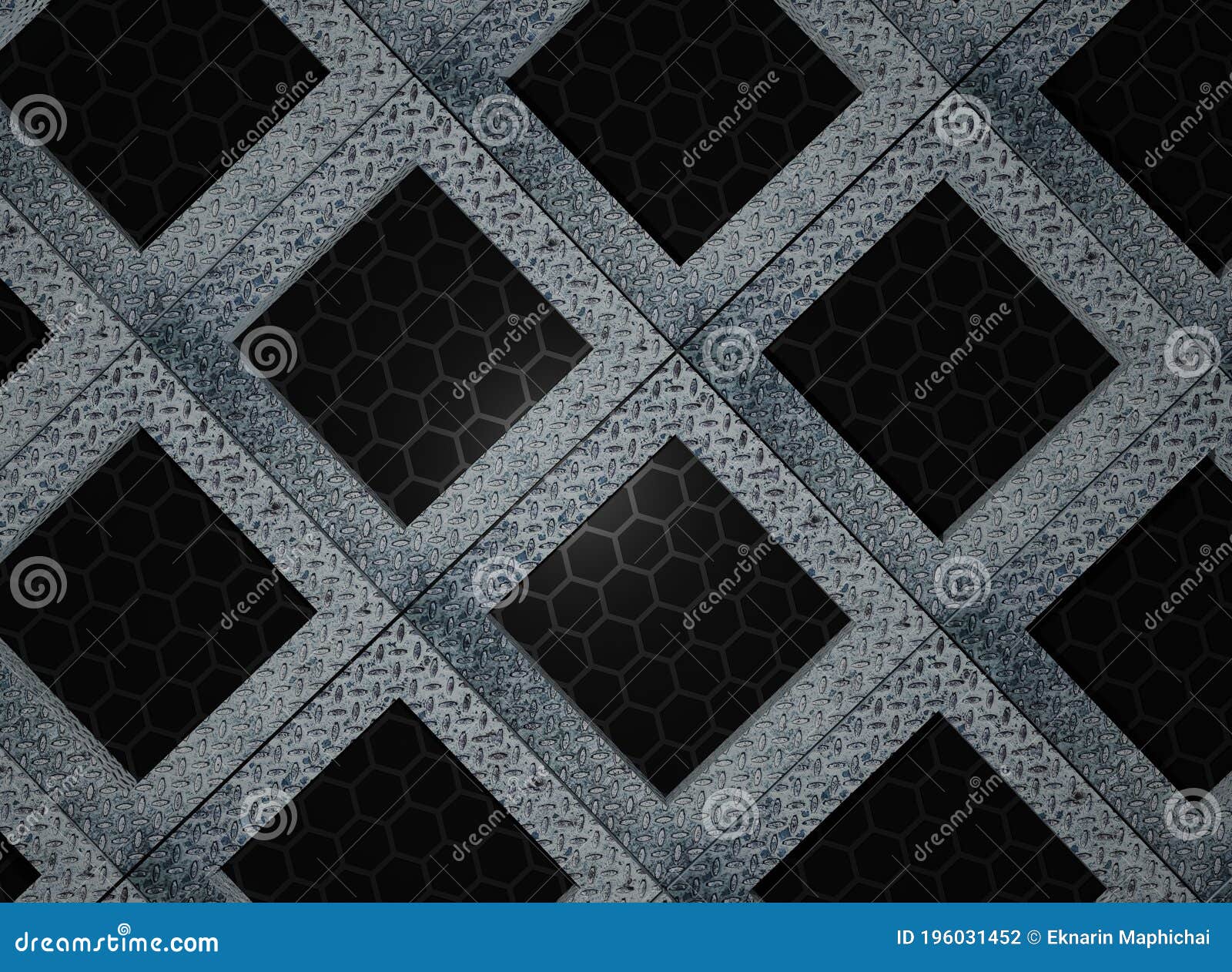 Metal Square Shape Rustic Scene Stock Illustration - Illustration of ...