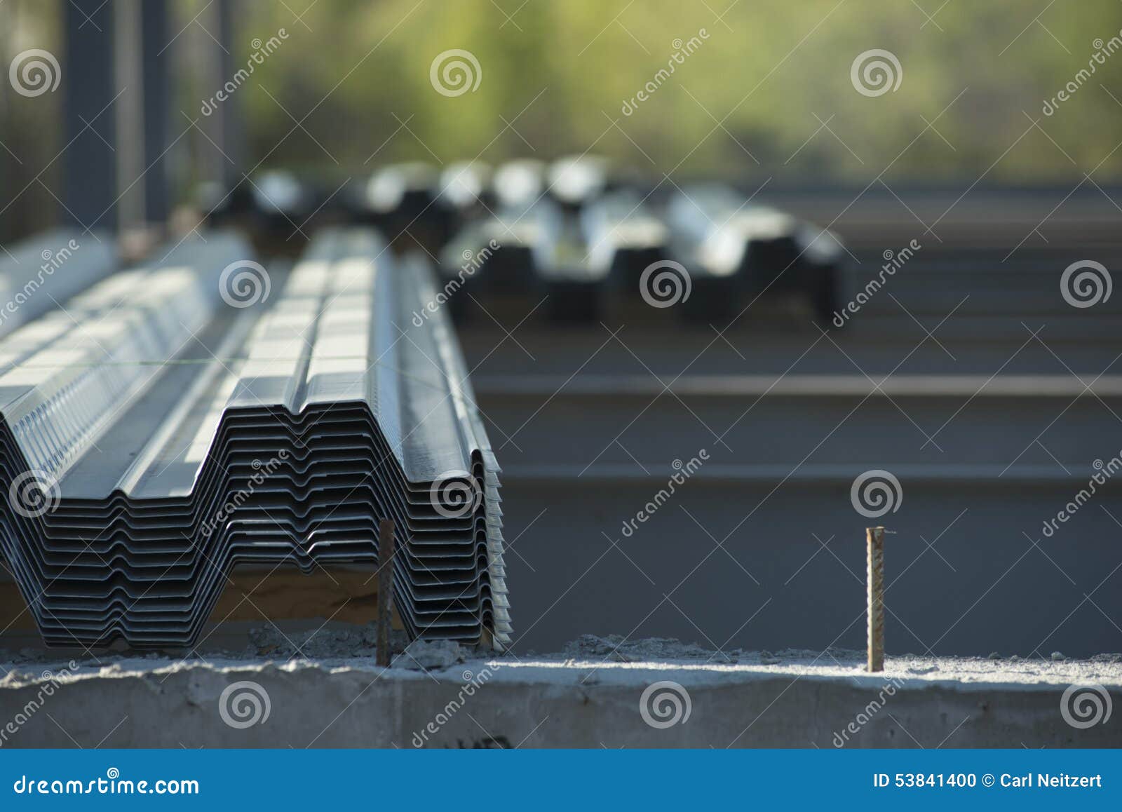 Metal Stacked on Contruction Site Stock Photo - Image of metal ...