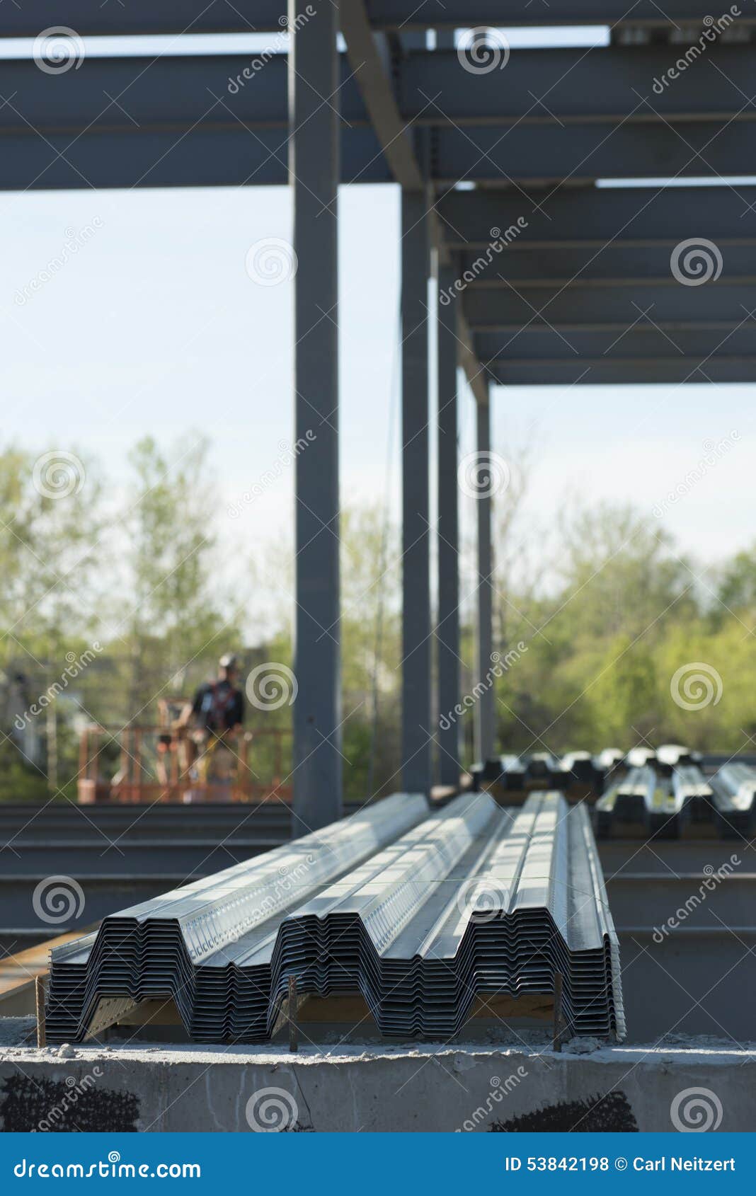 Metal Stacked on Contruction Site Stock Photo - Image of daylighting ...