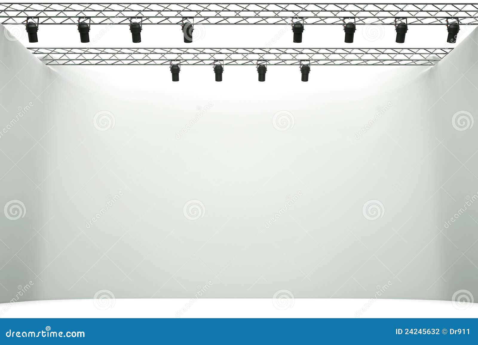 Metal stage stock illustration. Illustration of girders - 24245632
