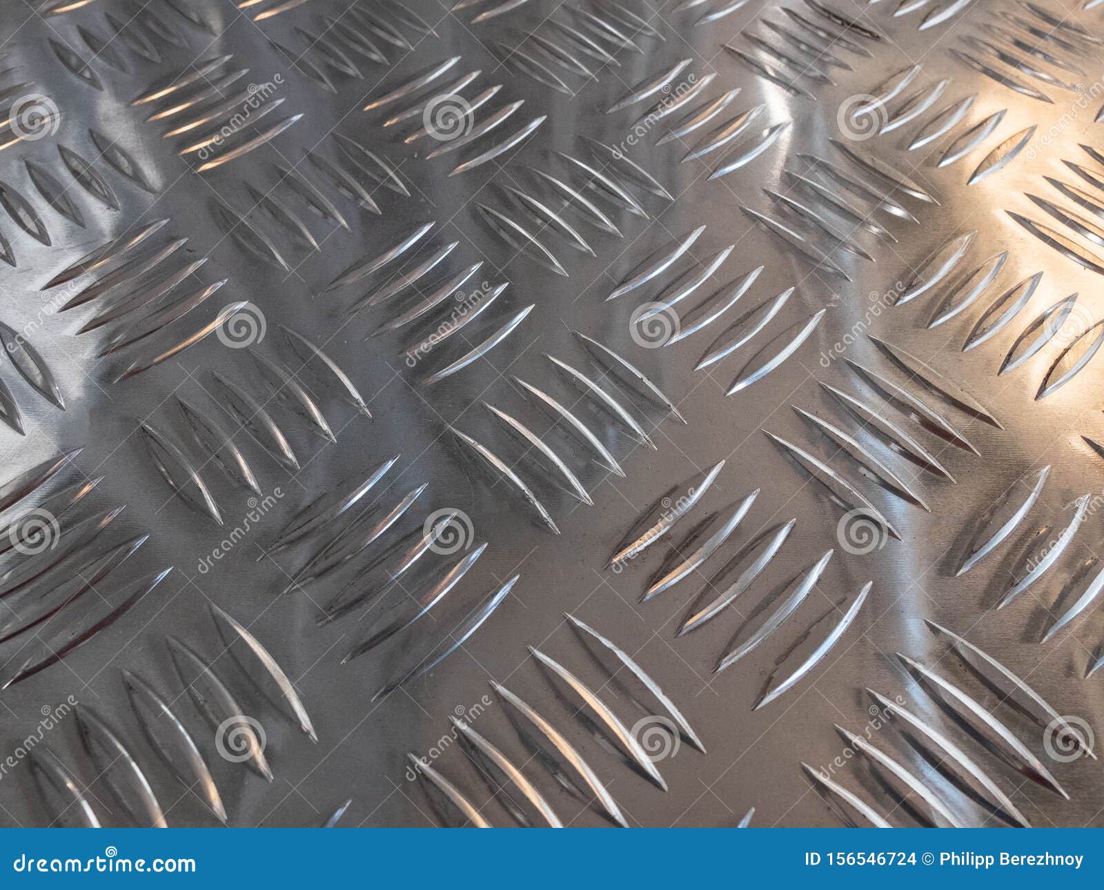 Metal Stainless Steel Sheet with Notches. Silver Colored Metal Stock ...