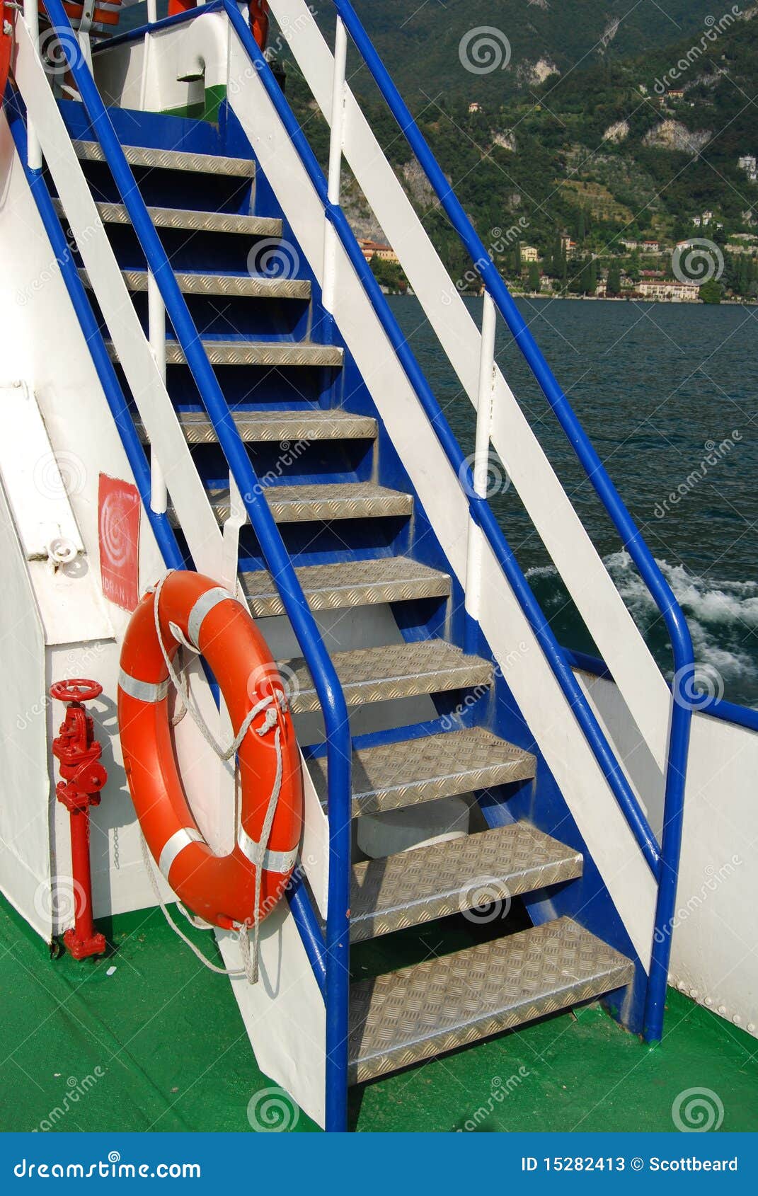 Metal Staircase Steps On A Ship Deck Stock Image - Image: 15282413