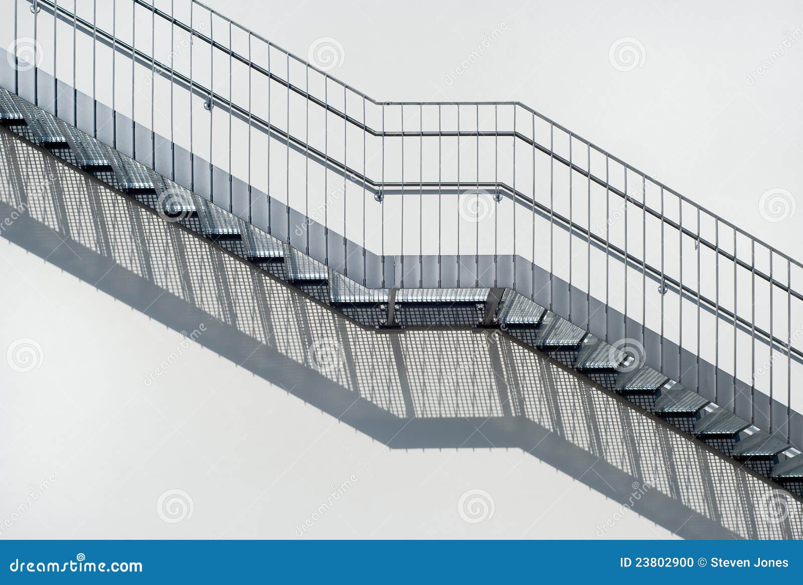 Metal Stairs Side View In Modern Building Design Royalty-Free Stock ...
