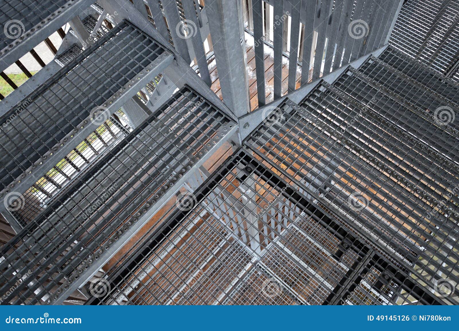 Metal stairs. stock photo. Image of background, building - 49145126