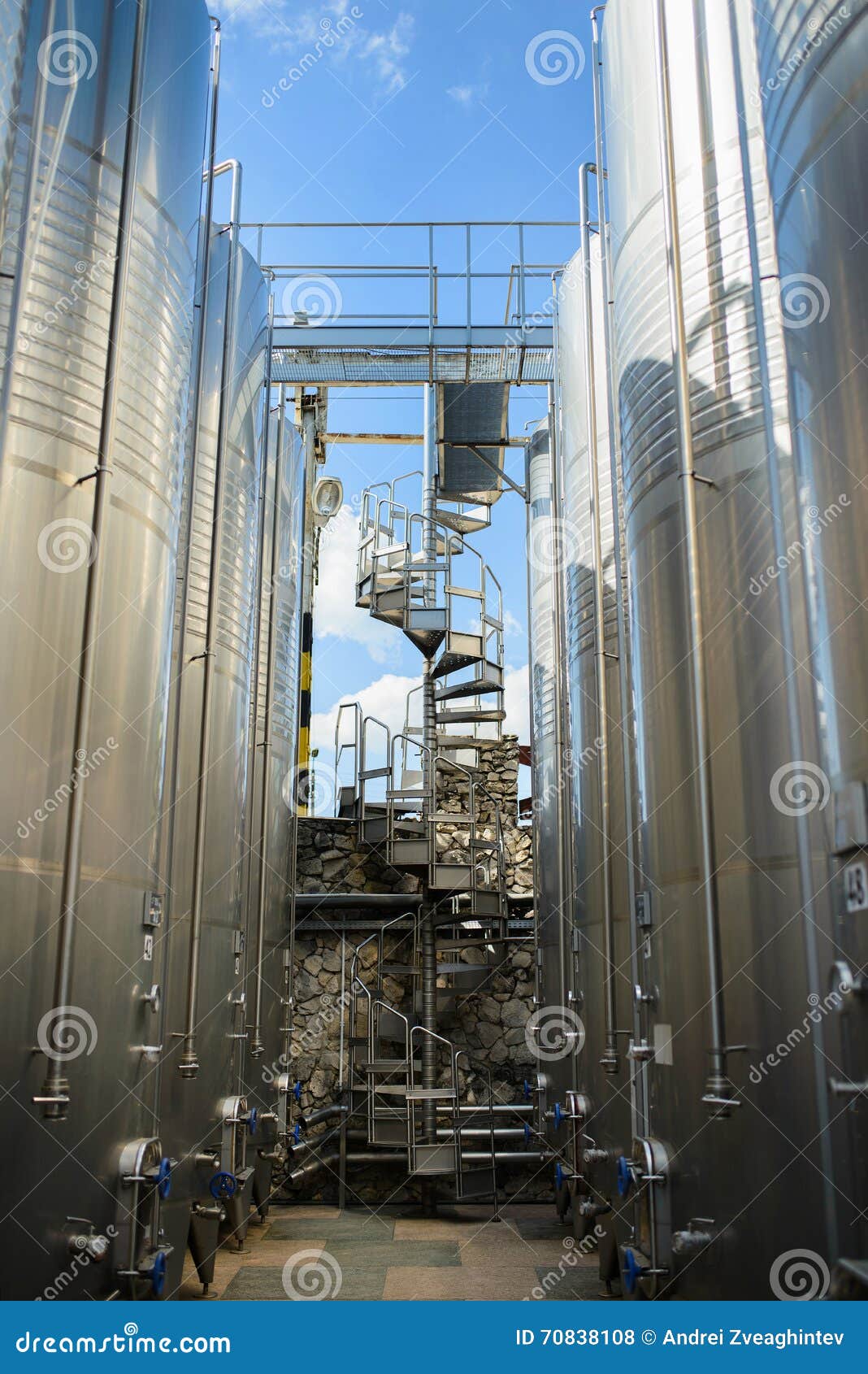 Metal Stairs and Tanks stock photo. Image of stairs, material - 70838108