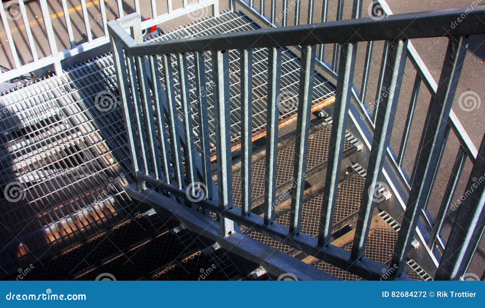 Metal Stairs Side View In Modern Building Design Royalty-Free Stock ...