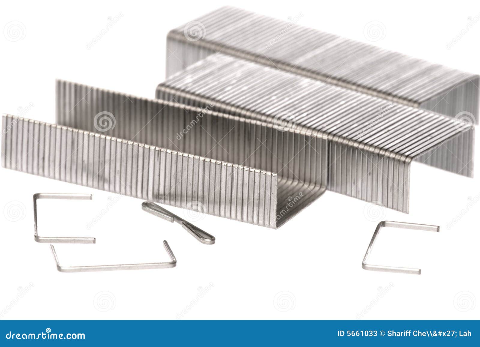 Metal Staples Macro stock image. Image of office, chrome - 5661033