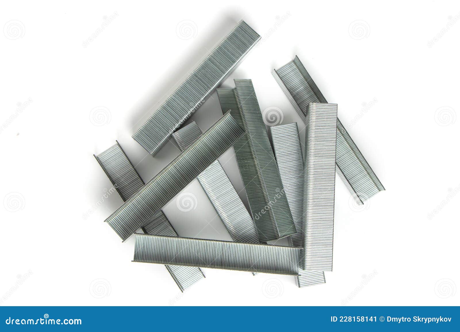 Metal Staples for Stapler Isolated on White Background Stock Image ...