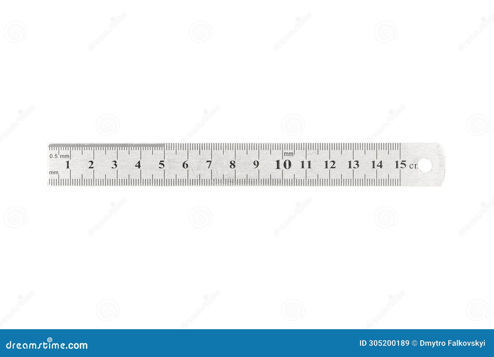 Metal Steel Ruler is Isolated on White Background Stock Image - Image ...