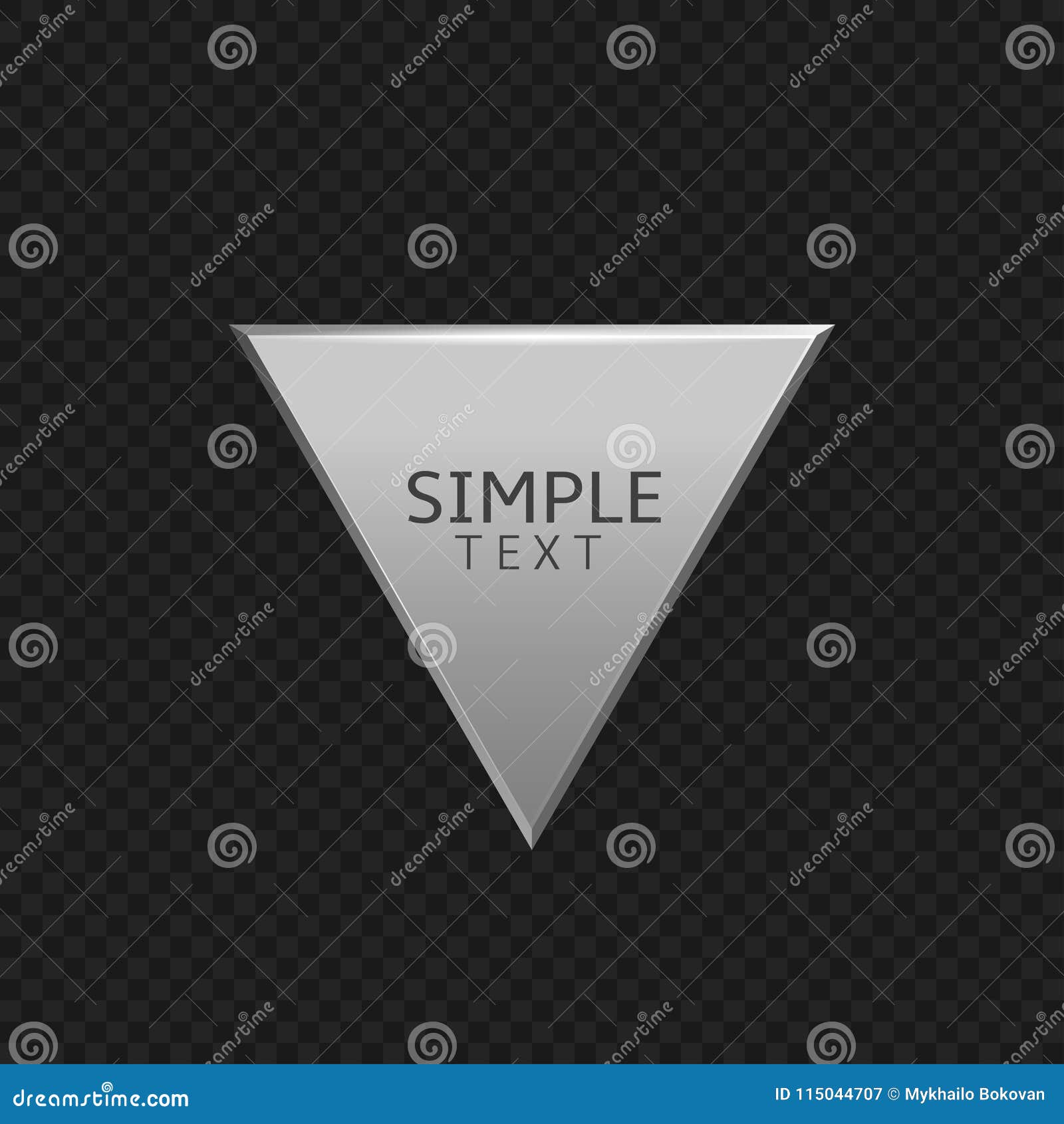 Silver triangle label stock vector. Illustration of industrial - 115044707