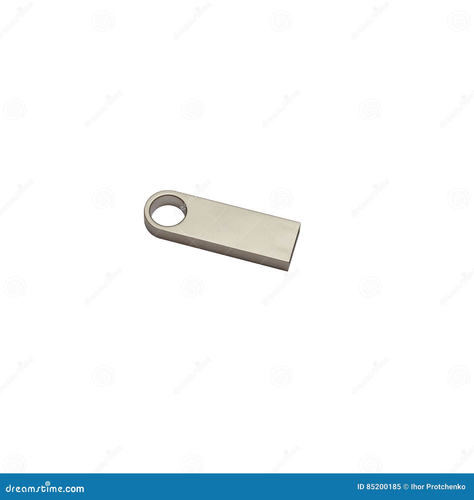 Metal Steel USB Flash Drive Isolated on a White Background Stock Image ...