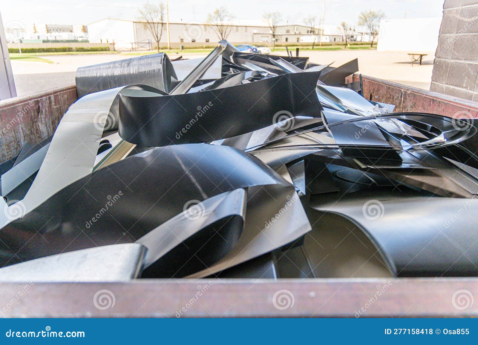 Metal and Steel Waste in a Bin for Recycling Stock Photo - Image of ...