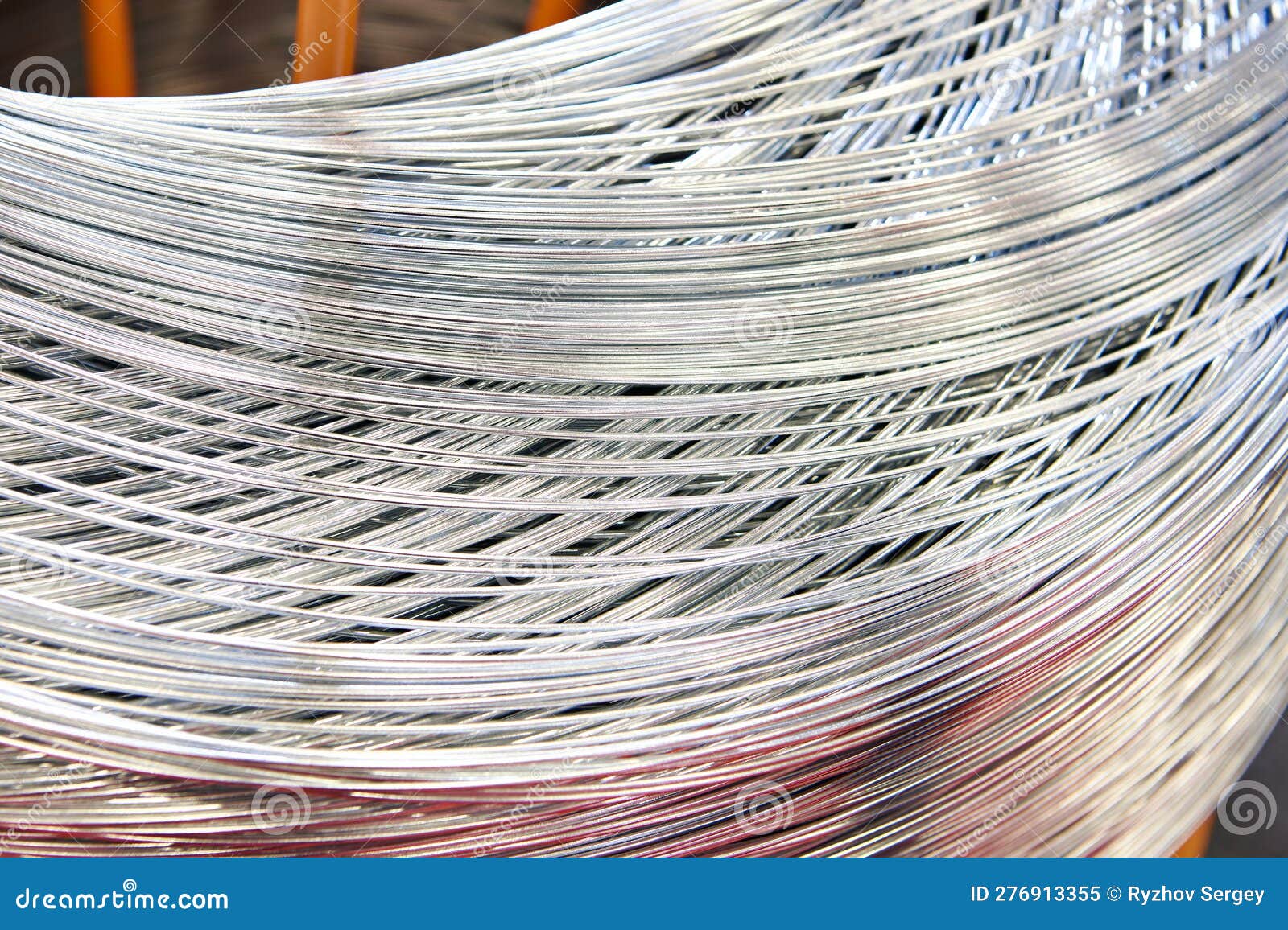 Metal steel wire stock image. Image of reel, spool, building - 276913355