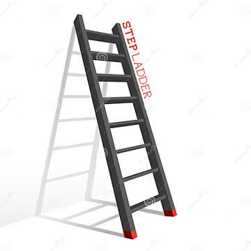 Metal Step Ladder Vector stock vector. Illustration of stairs - 38066869